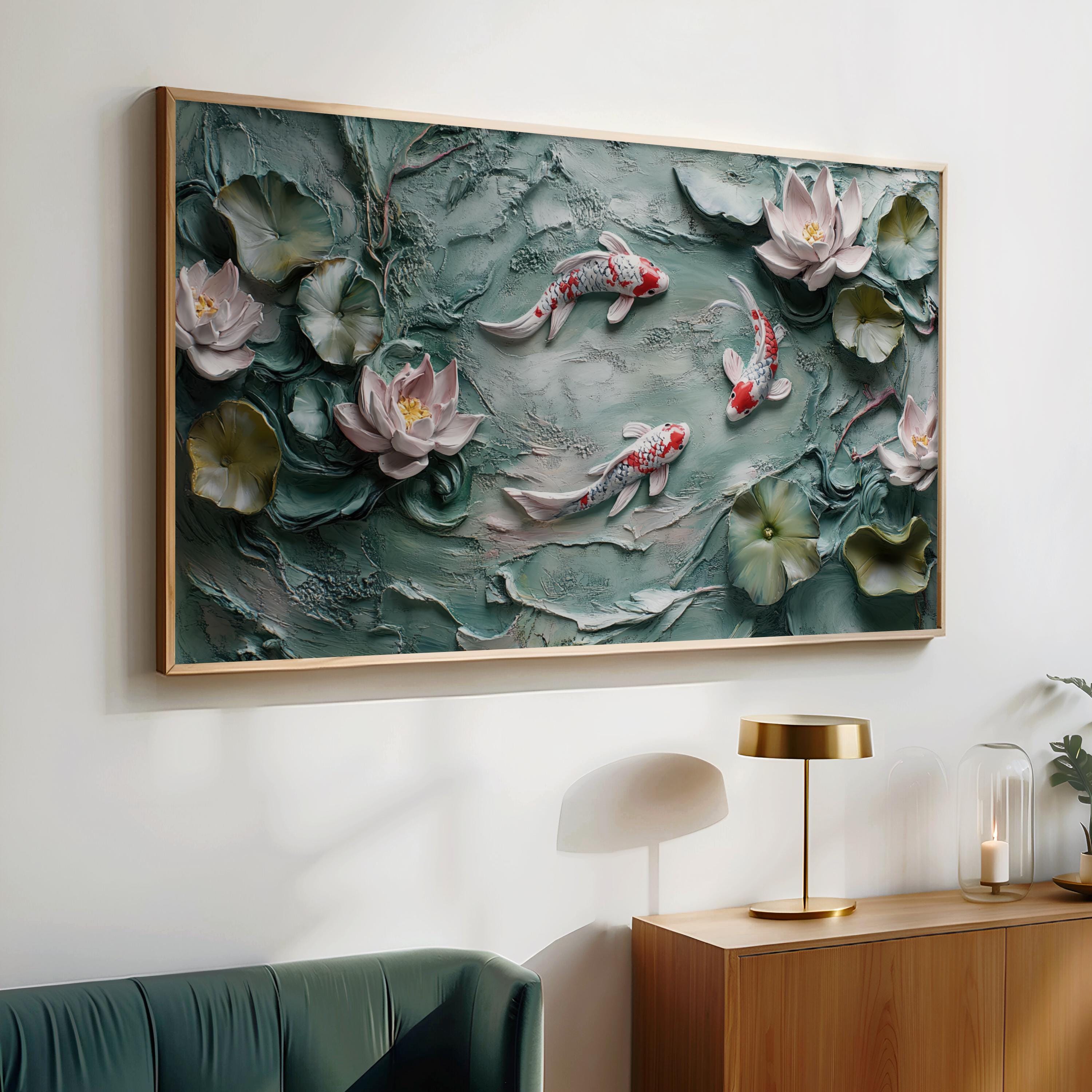 Serene Japanese Garden 3D Textured Frame TV Art, Peaceful Zen ...
