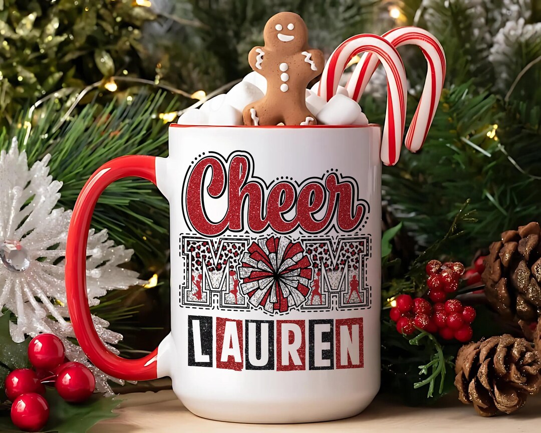 Cheer Mom Mug, Personalized Cheerleading Mom Cup, Cheer Gift Idea ...