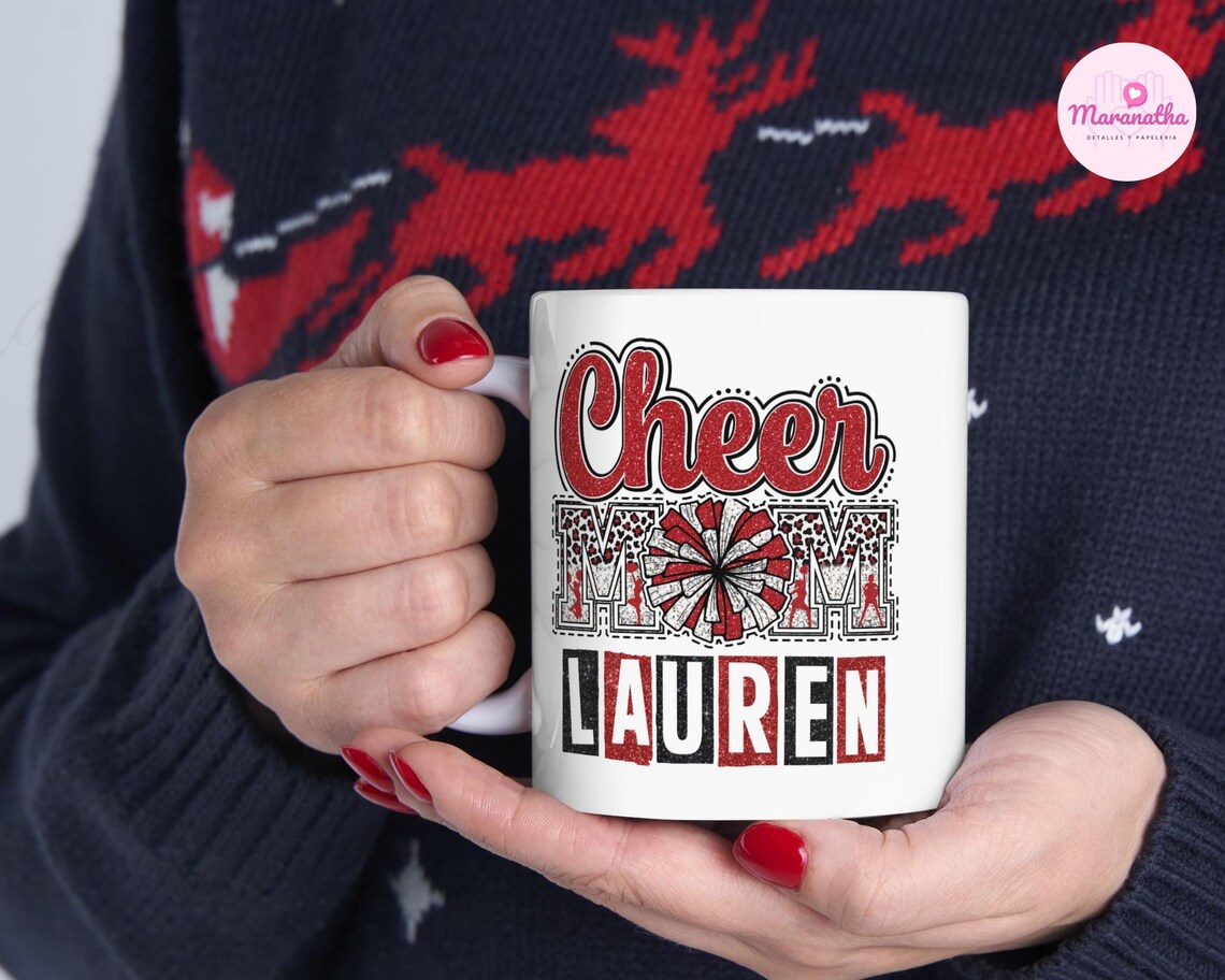 Cheer Mom Mug, Personalized Cheerleading Mom Cup, Cheer Gift Idea ...