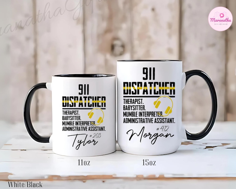 Funny 911 Dispatcher Mug, 911 Operator Gift, Emergency Call Center Cup ...