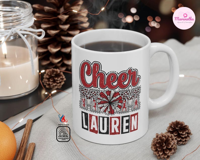 Cheer Mom Mug, Personalized Cheerleading Mom Cup, Cheer Gift Idea ...