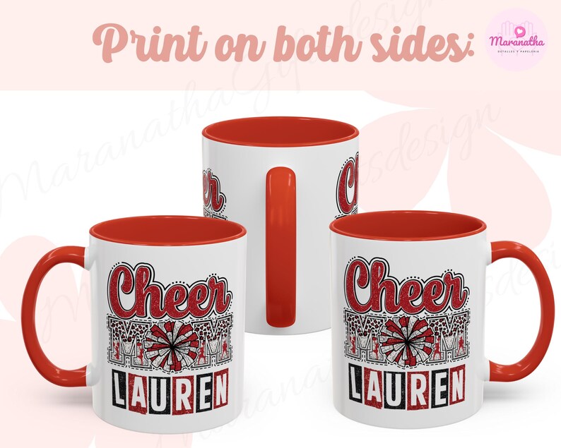Cheer Mom Mug, Personalized Cheerleading Mom Cup, Cheer Gift Idea ...