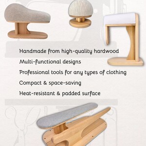 Wooden Tailor Ham & Corset Pressing Board, Combo Bust Tool for Sewing ...