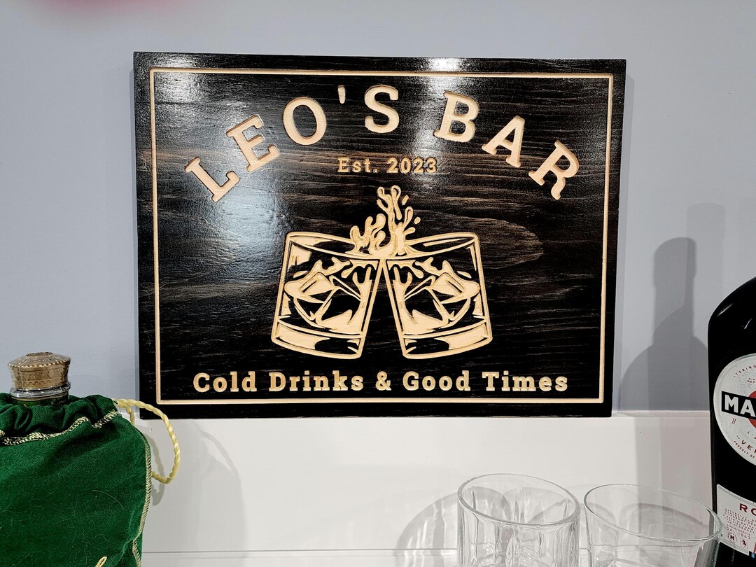 Whiskey Sign, Home Bar Decor, Man Cave Gift, Rustic Wood Sign, Bourbon ...