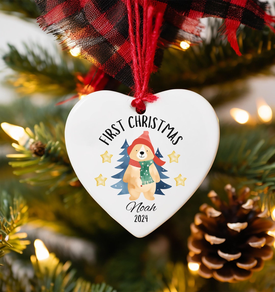 Personalised Baby's First Christmas Decoration Keepsake Christmas ...