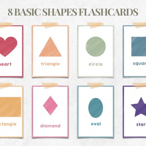 Basic Shapes Flashcards - Etsy