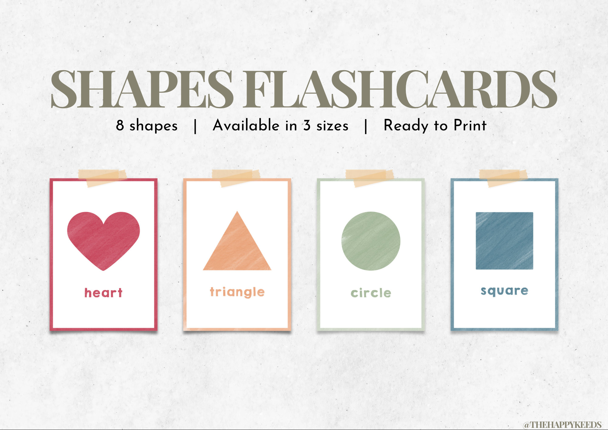 Basic Shapes Flashcards - Etsy