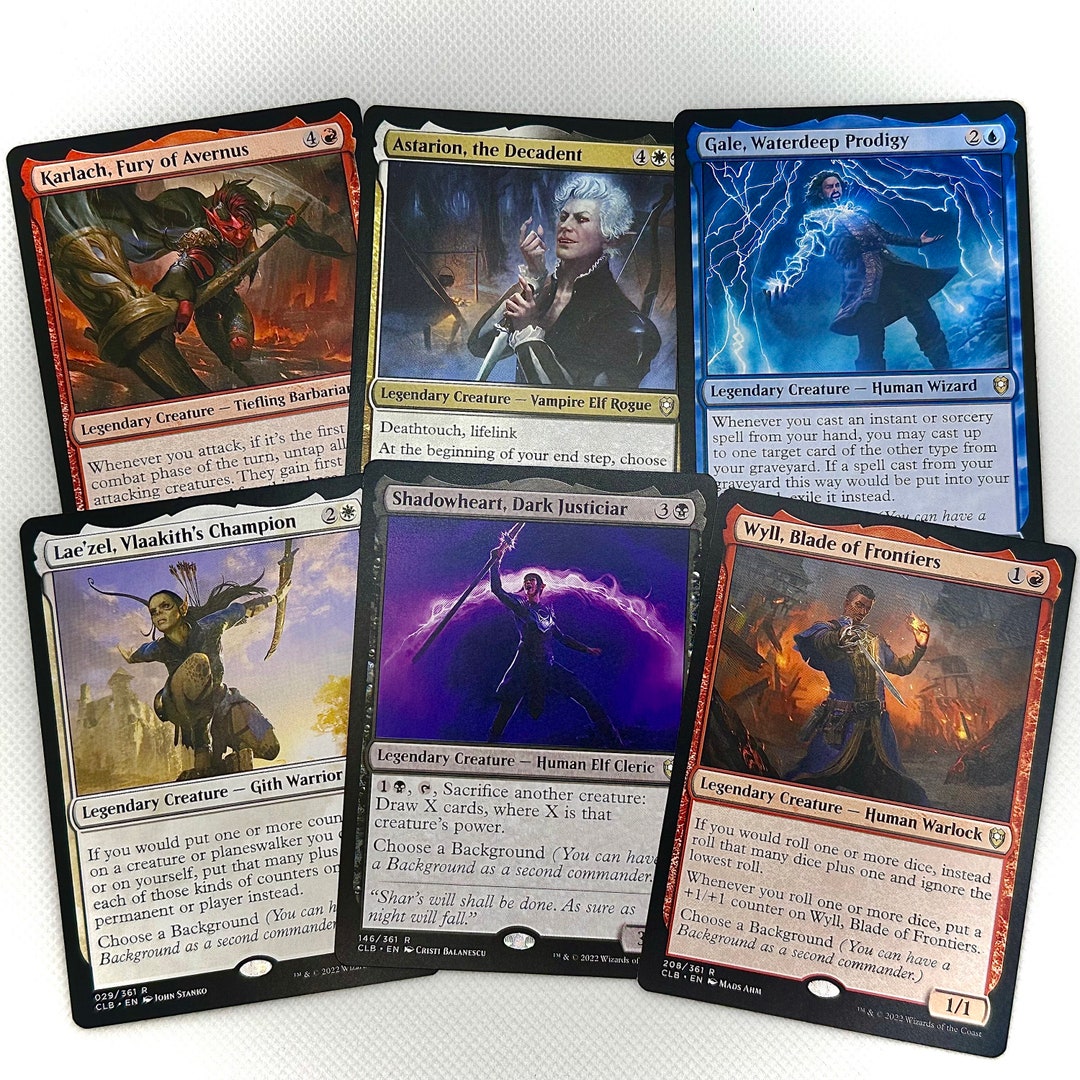 6x Baldurs Gate Origin Characters MTG Card Collection - Karlach ...