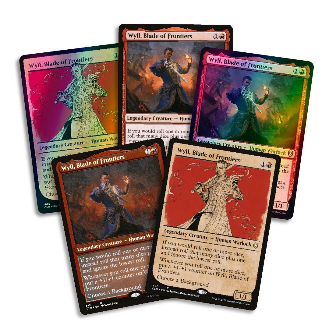 5x Wyll Collection Baldur's Gate Official MTG Cards - Etsy