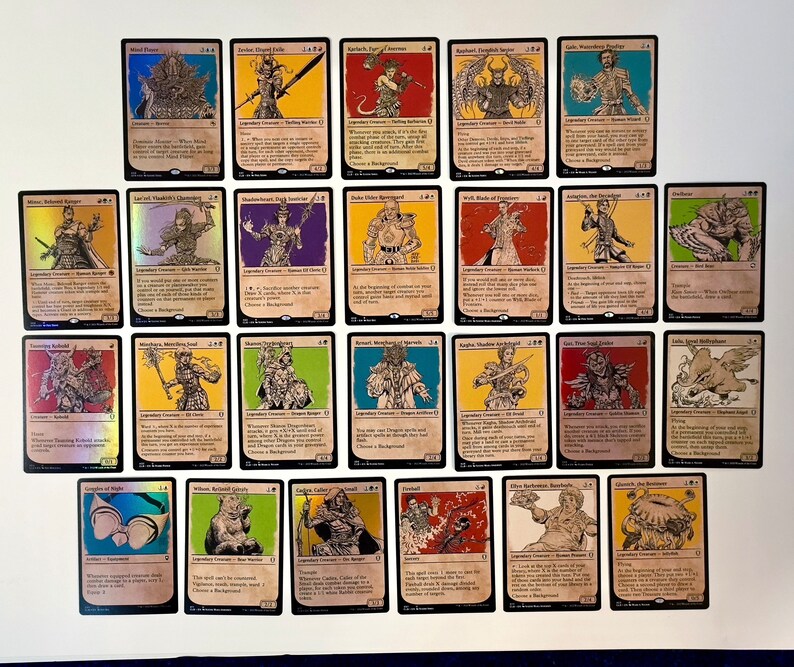 25x Baldurs Gate Forgotten Realms MTG Showcase Cards Set B - Etsy