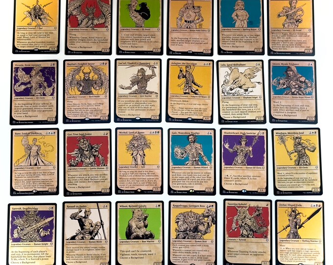 25x Baldurs Gate Forgotten Realms MTG Showcase Cards - Set C - Etsy