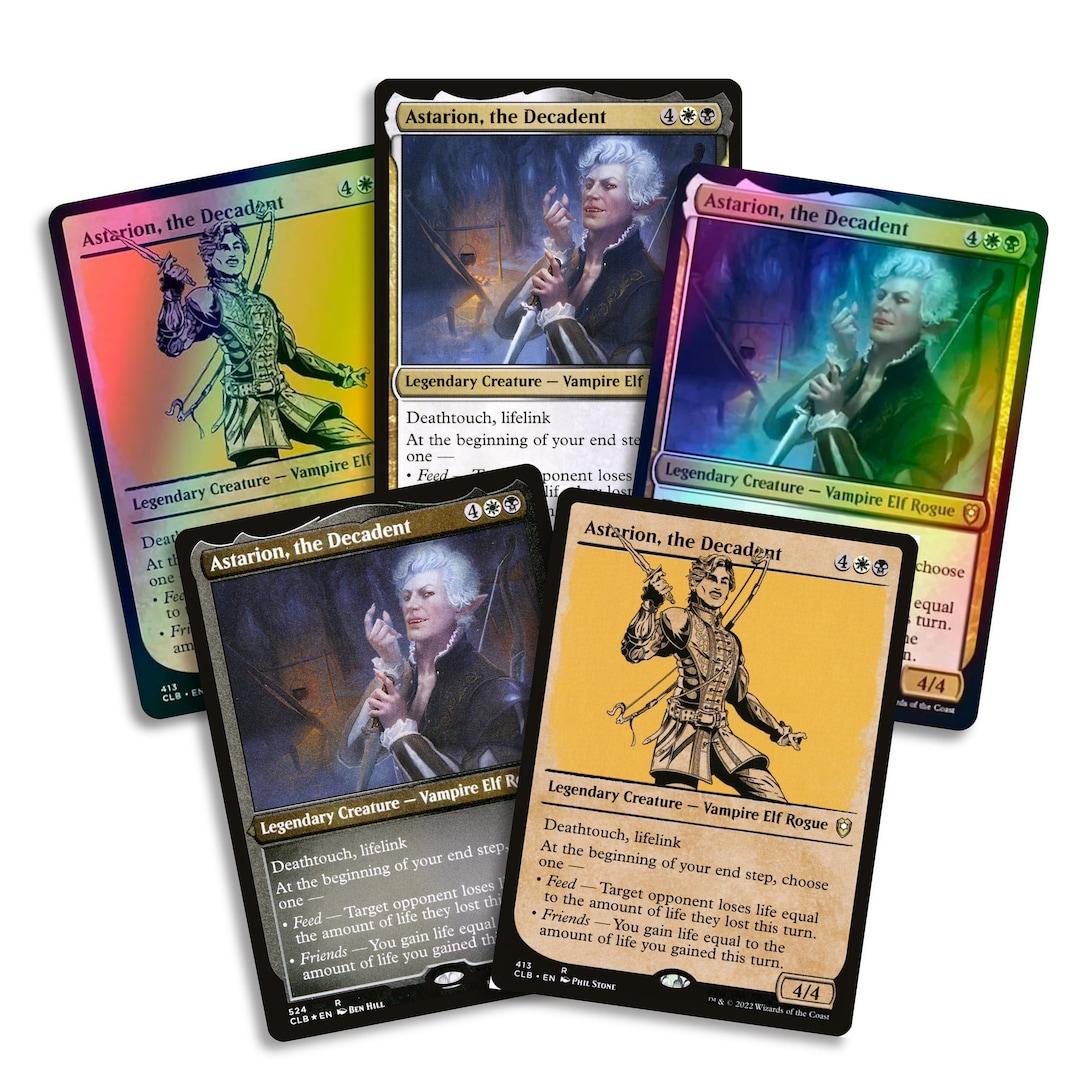 5x Astarion Collection Baldur's Gate Official MTG Cards - Etsy