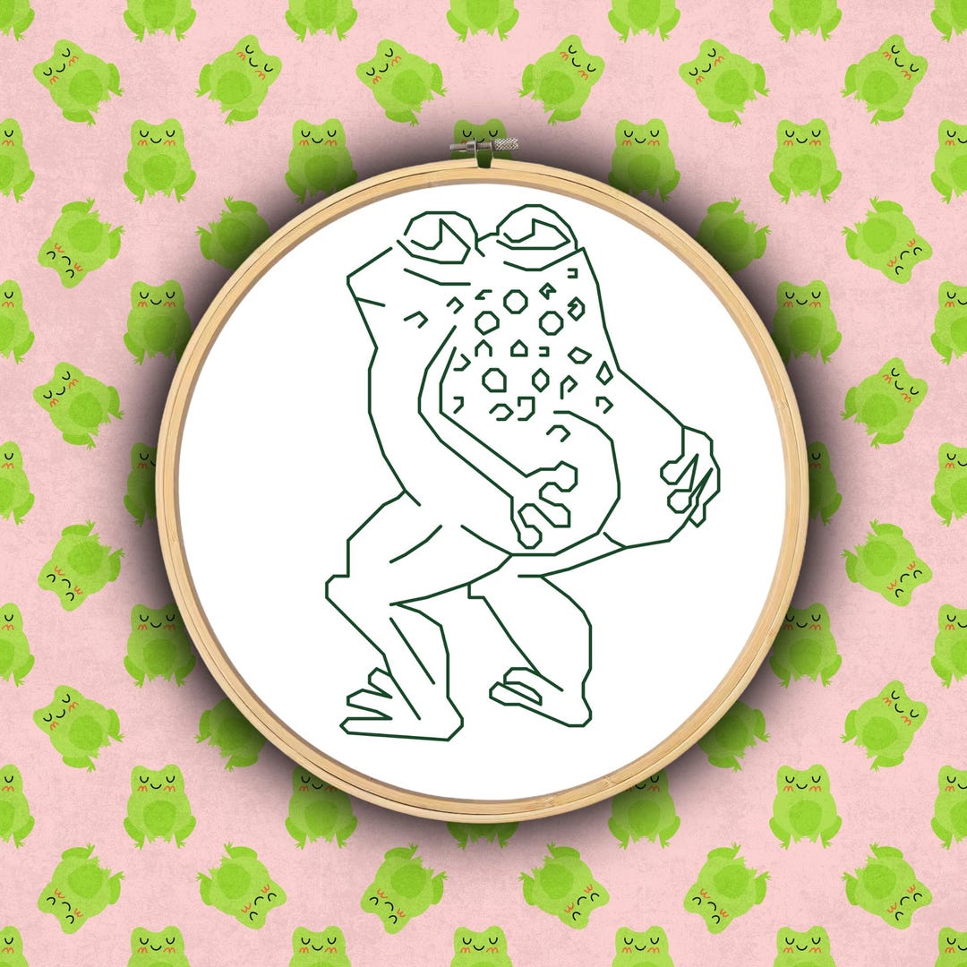 Cheeky Frog Booty Cross Stitch Pattern - Etsy