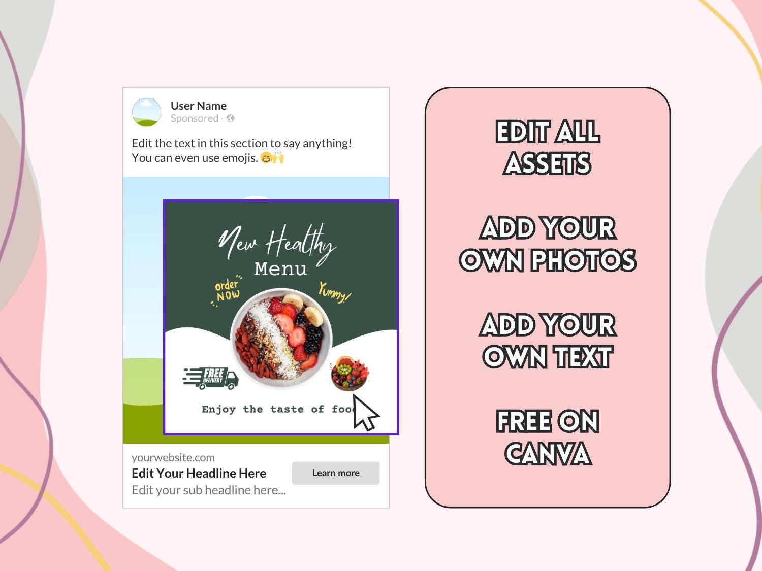 Facebook Post Mockup Template | Canva Facebook Ad Mockup | Social Media ...