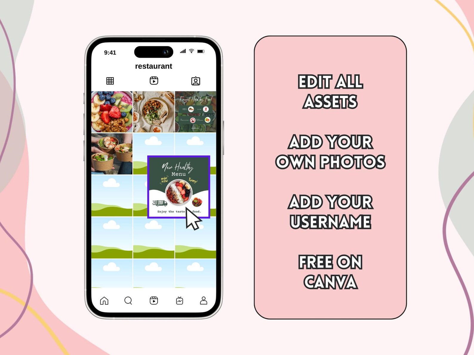 Instagram Grid Mockup | Canva Instagram Grid Template | Instagram Grid ...
