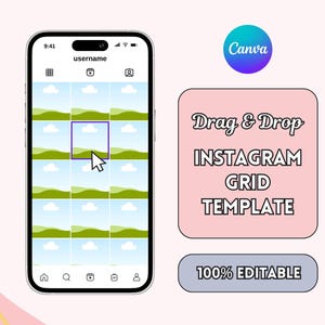 Instagram Grid Mockup | Canva Instagram Grid Template | Instagram Grid ...