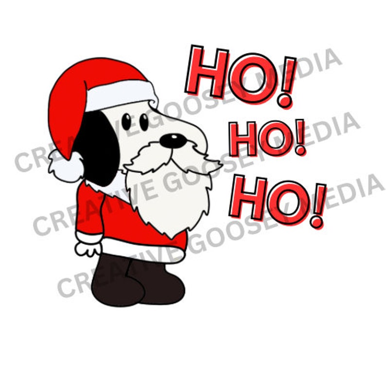 Santa Snoopy Digital File - Etsy