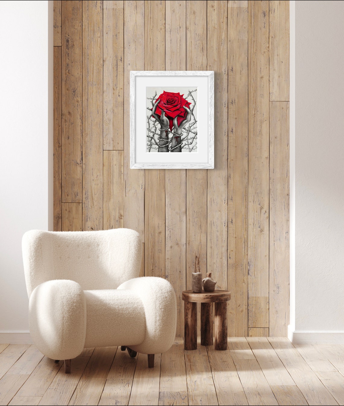 Original Colored Pencil Drawing, Original Artwork, Hand Drawn, Flower ...