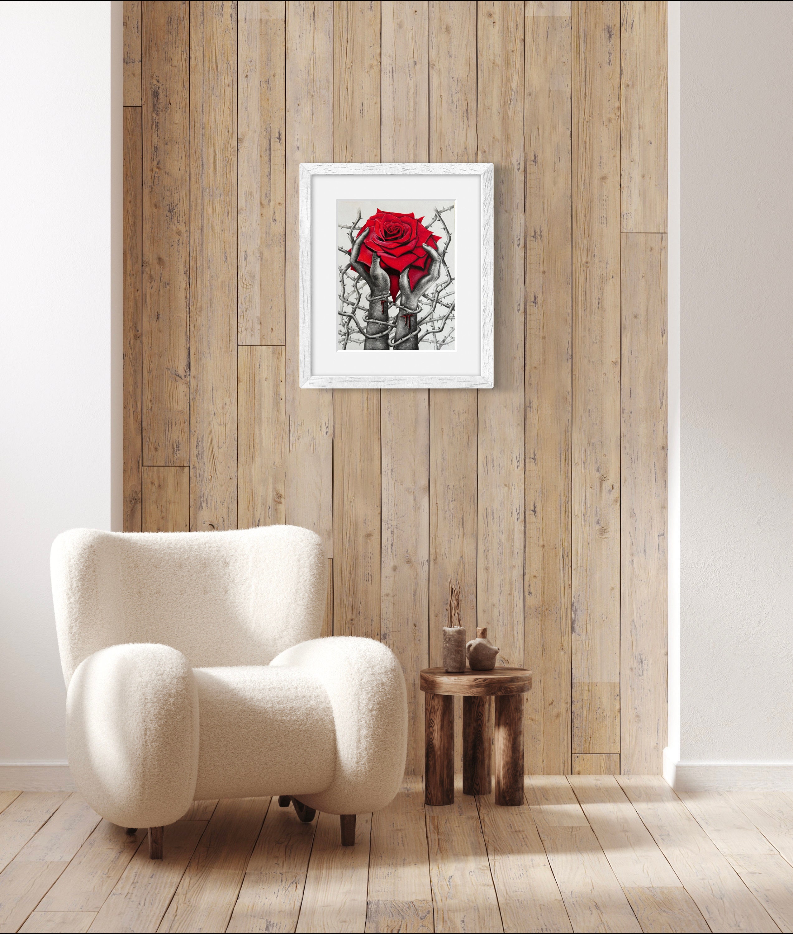 Original Colored Pencil Drawing, Original Artwork, Hand Drawn, Flower ...