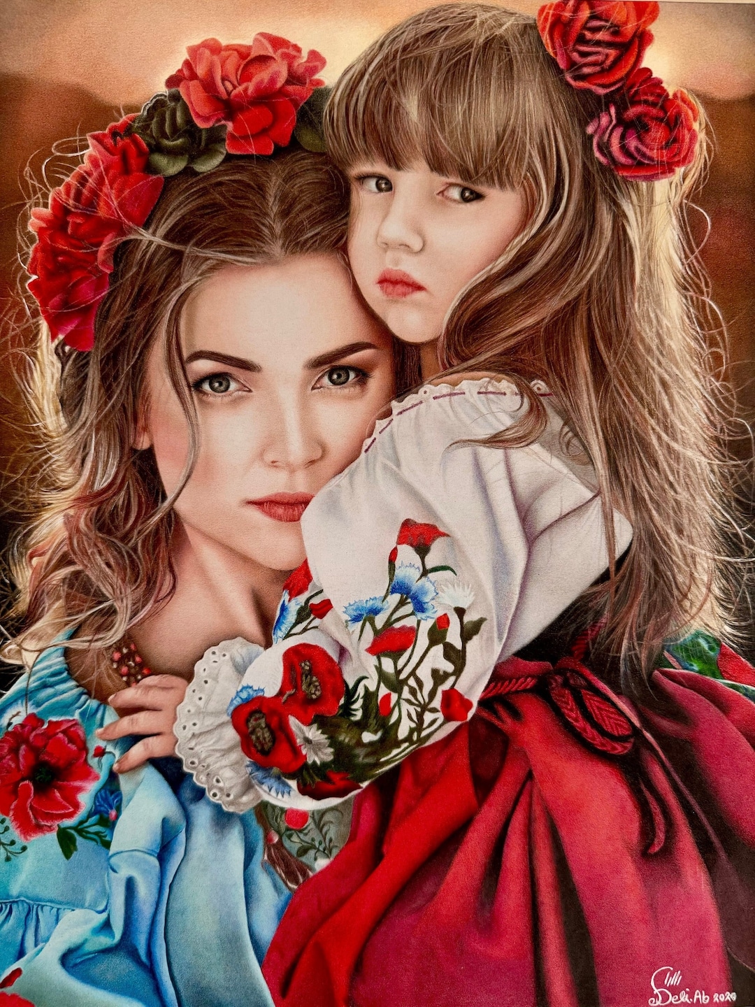 Original Colored Pencil Drawing, Portrait Drawing, Colored Pencil ...