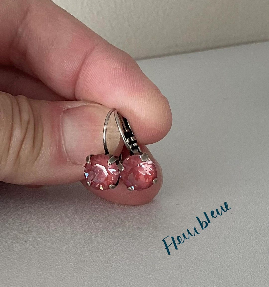 MAROON IGNITE Pinky Orange Coral Austrian Crystal Silver Earrings - Etsy