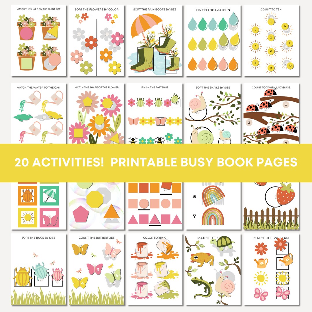 Busy Book Printable, Preschool Activities, Toddler First Busy Book ...