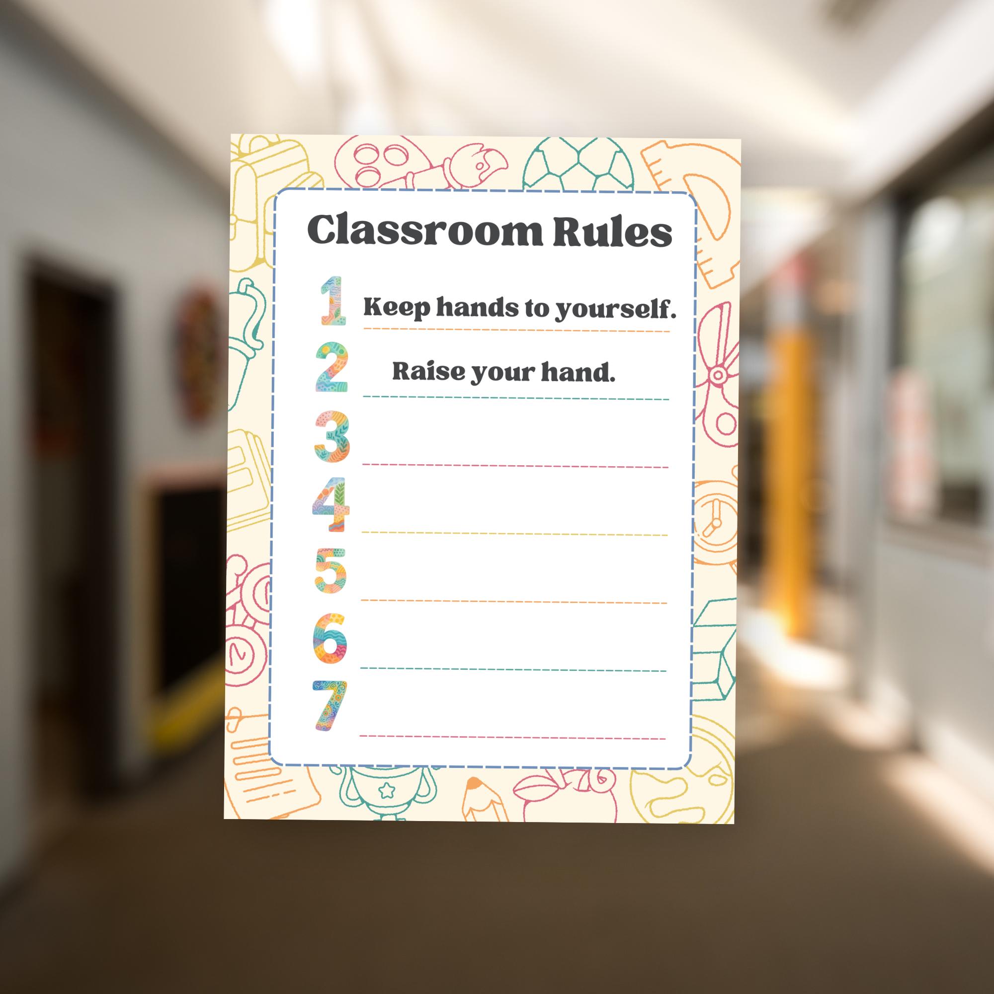 Editable Classroom Posters, Printable Elementary School Signs ...