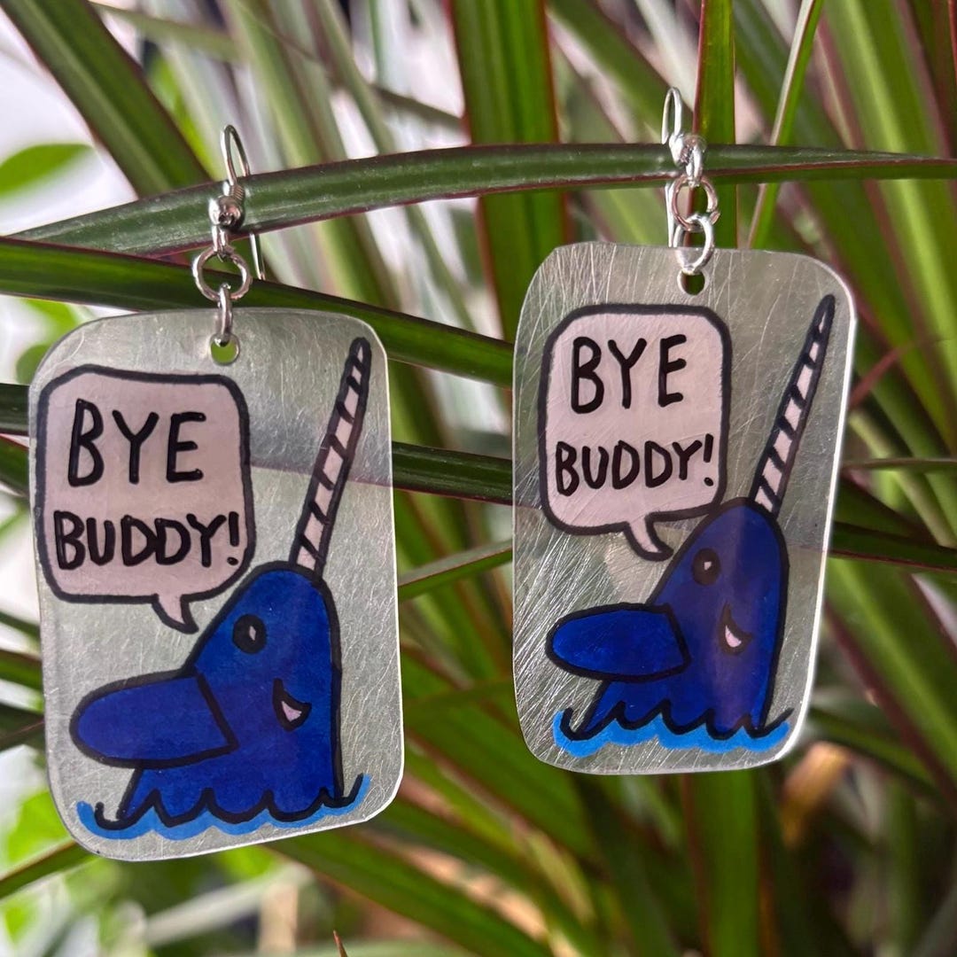 Mr. Narwhal Earrings From Elf - Etsy