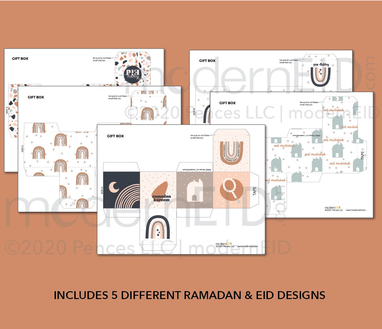 BUNDLE Luna Ramadan Gifting Printables- 26 Pieces, Gift Wrap, Gift Bags ...
