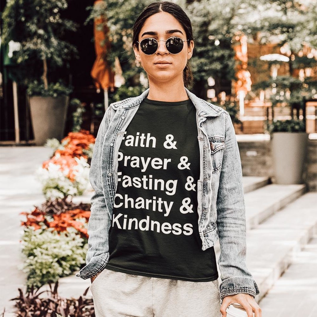 Faith Typography T Shirt, Islamic T Shirt, Muslim Shirt, Faith Based ...