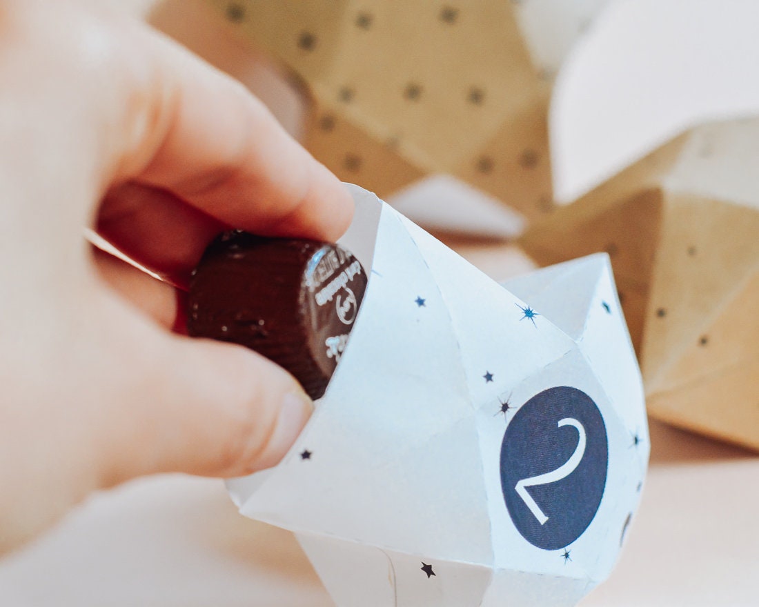 Constellation Star Shape Boxes Advent Calendar Downloads - Etsy