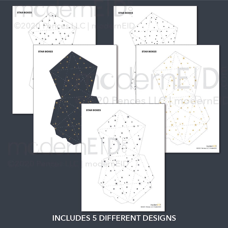 Constellation Star Favor Boxes Printable, Install Download, Star, Gift ...