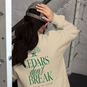 Cedars Don't Break- Lebanon Sweatshirt Embroidered, Lebanese, Lebanon Sweater, Cedars, Cedar ...