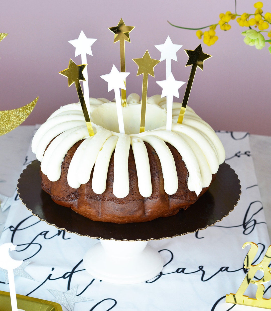 Star Acrylic Stirrers Picks Cake Topper Birthday Party - Etsy