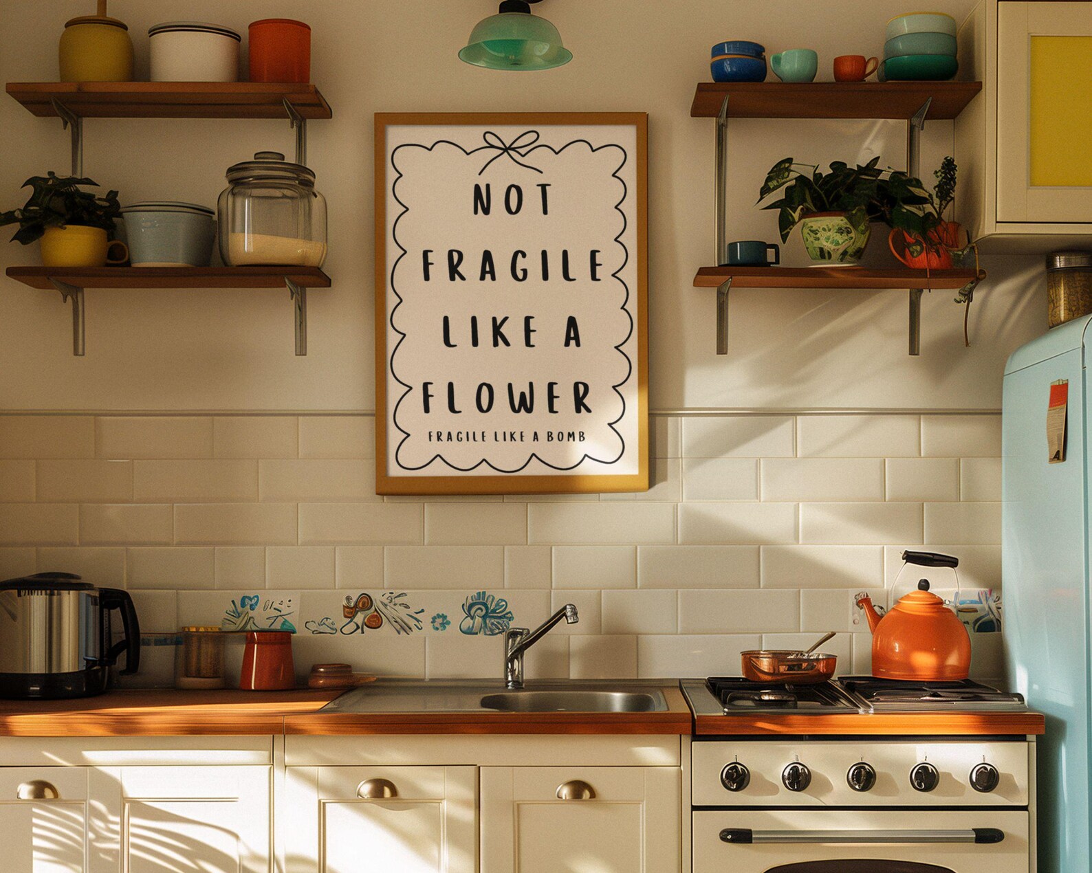Not Fragile Like a Flower Fragile Like a Bomb RBG Poster Activism Decor ...