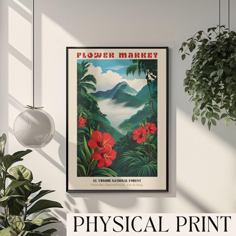 El Yunque National Forest Puerto Rico Flower Market Print Island Style ...