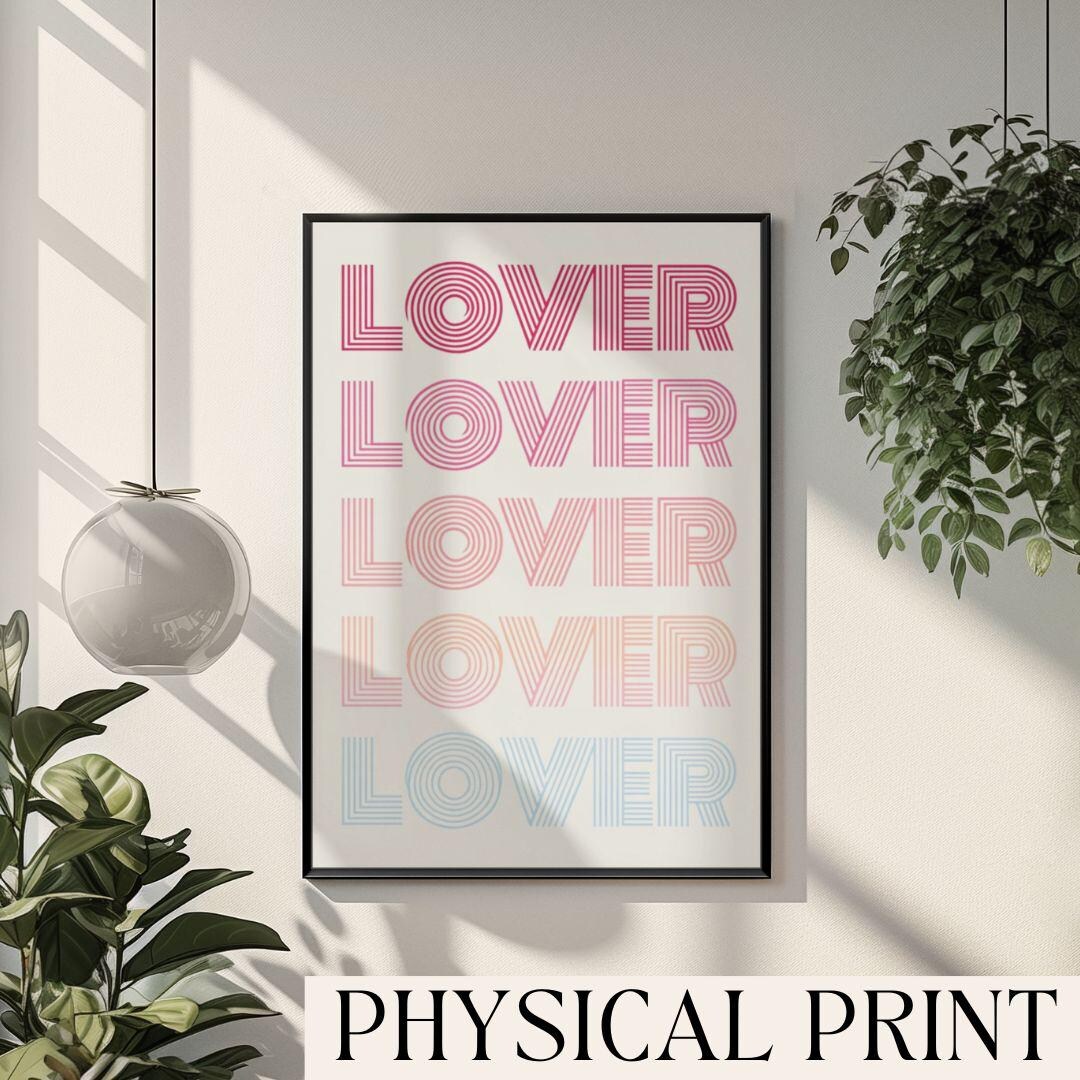 Lover Era Poster Blush Pink Art so Much Love You More Teen Girl Room ...