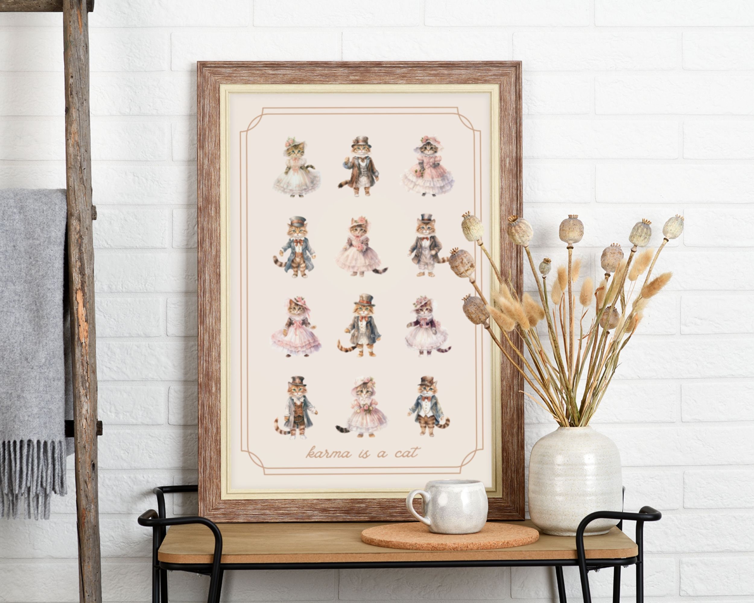 Karma is a Cat Print Preppy Cat Print Midnights Print Karma Wall Art ...