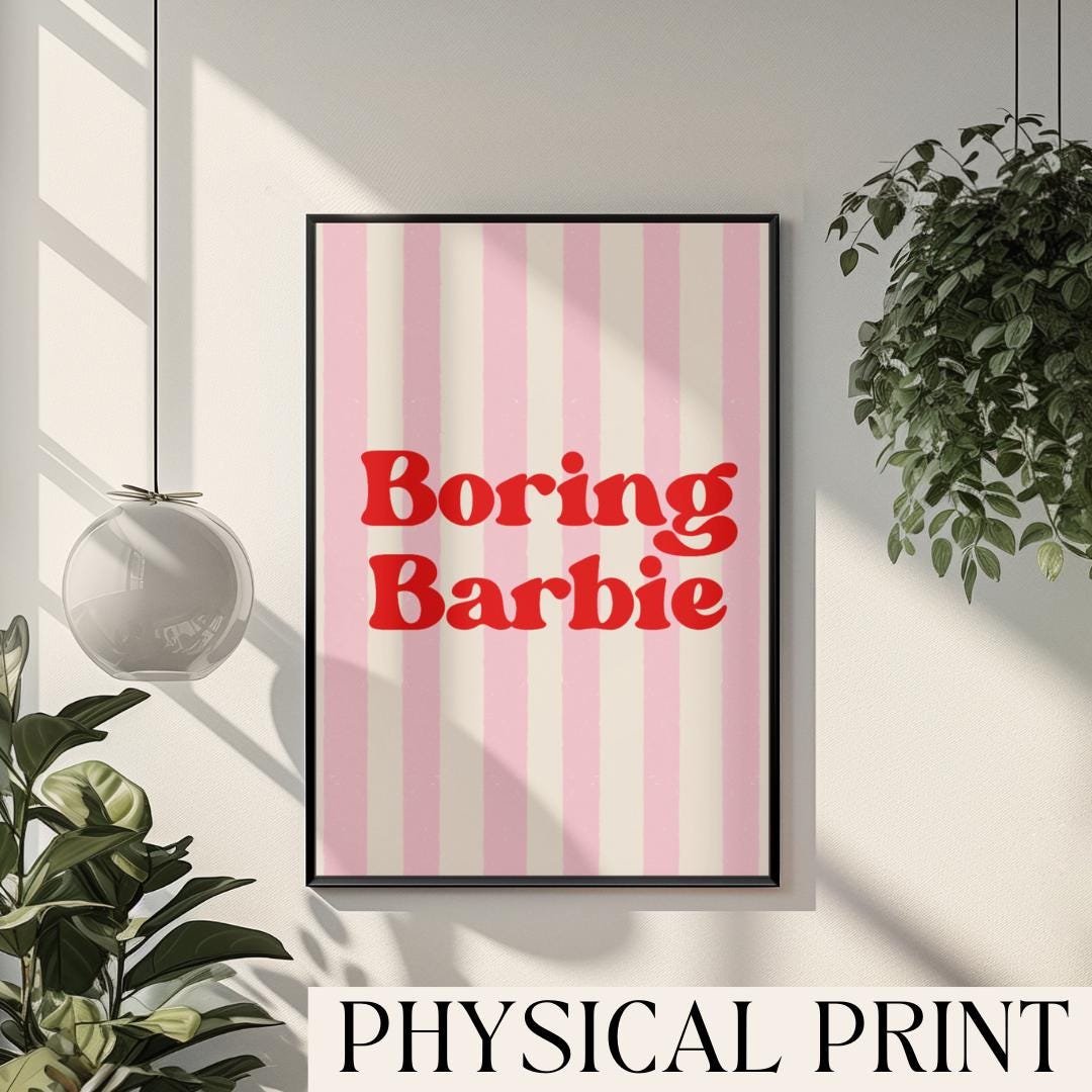 Boring Barbie Poster Actually Romantic Art Teenage Girl Bedroom ...