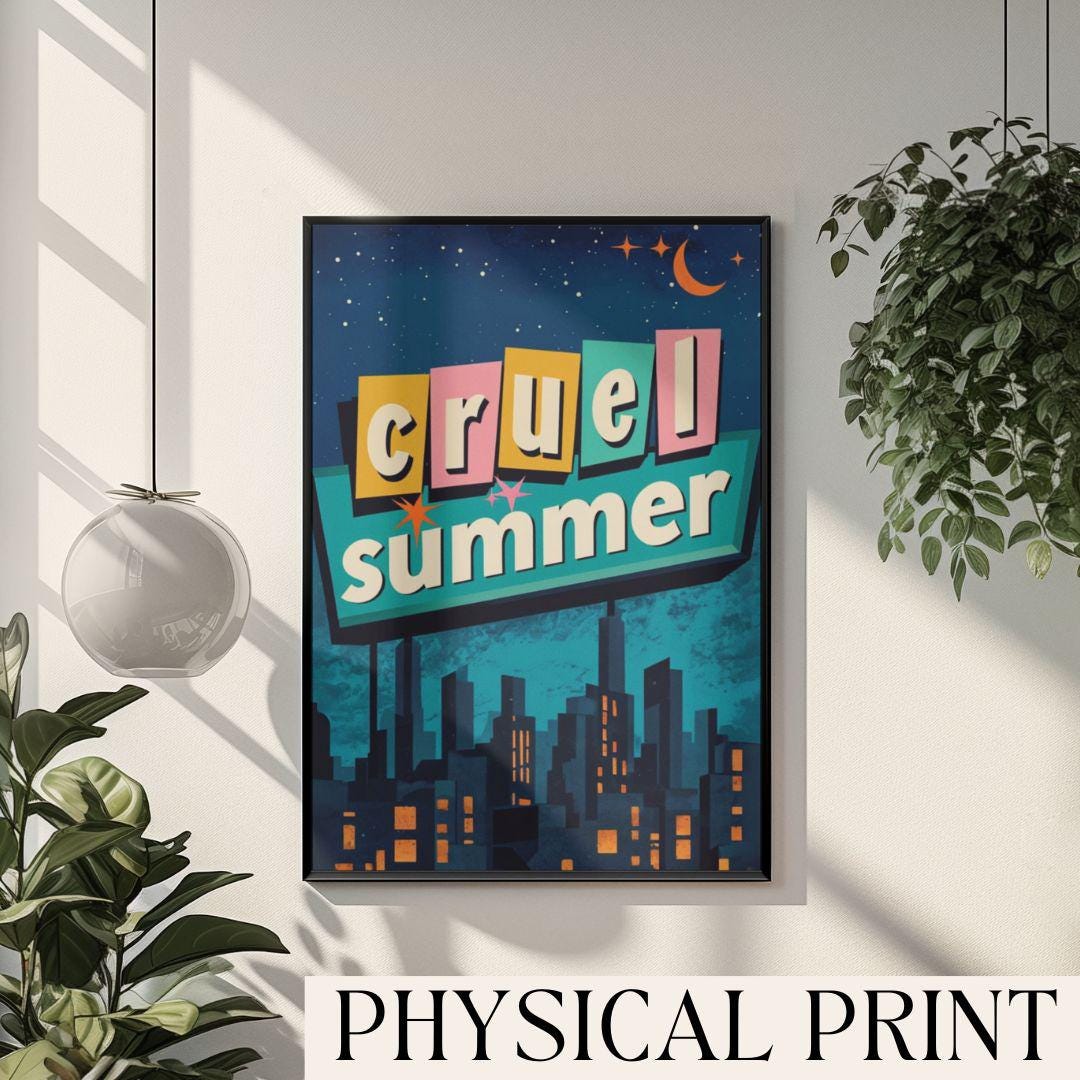 Retro Cruel Summer Poster Preppy Y2k Wall Art Bar Poster Vintage Retro ...