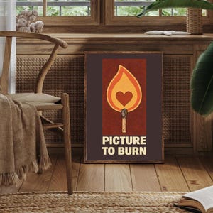 Picture to Burn Wall Art Debut Poster Apartment Aesthetic Retro Matches ...