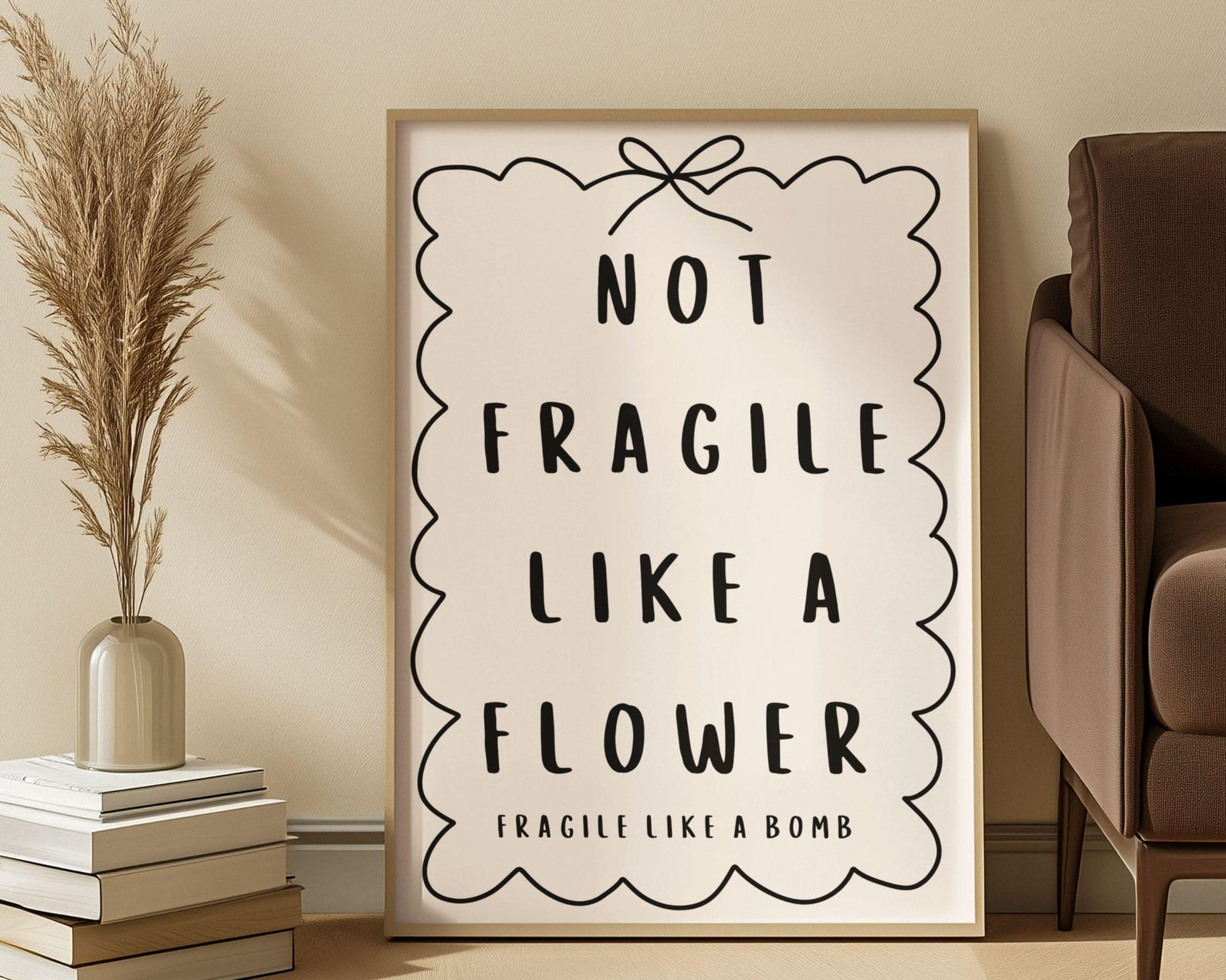 Not Fragile Like a Flower Fragile Like a Bomb RBG Poster Activism Decor ...