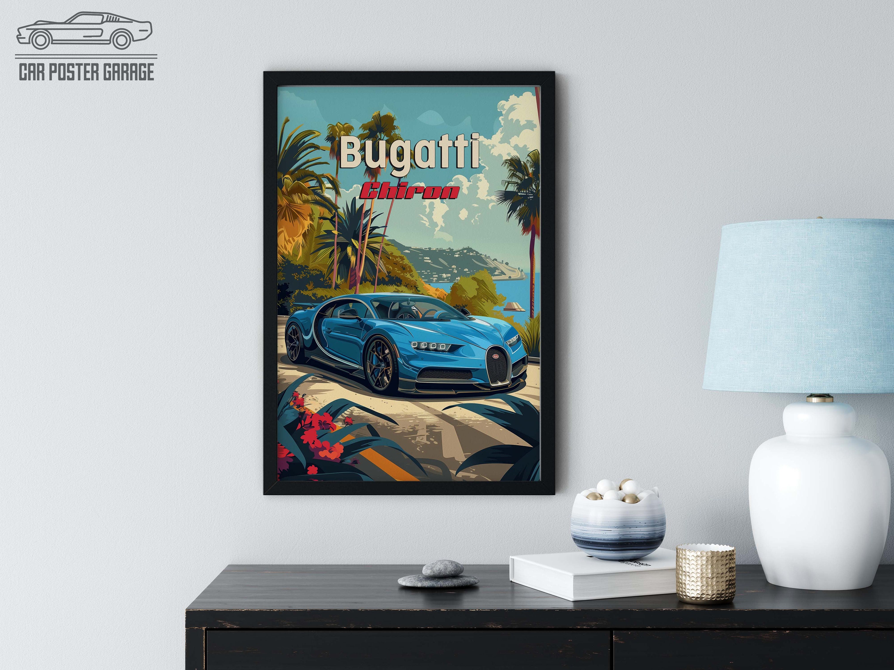 Bugatti Chiron, Framed Car Poster, Car Print, Car Guy Gift, Man Cave ...