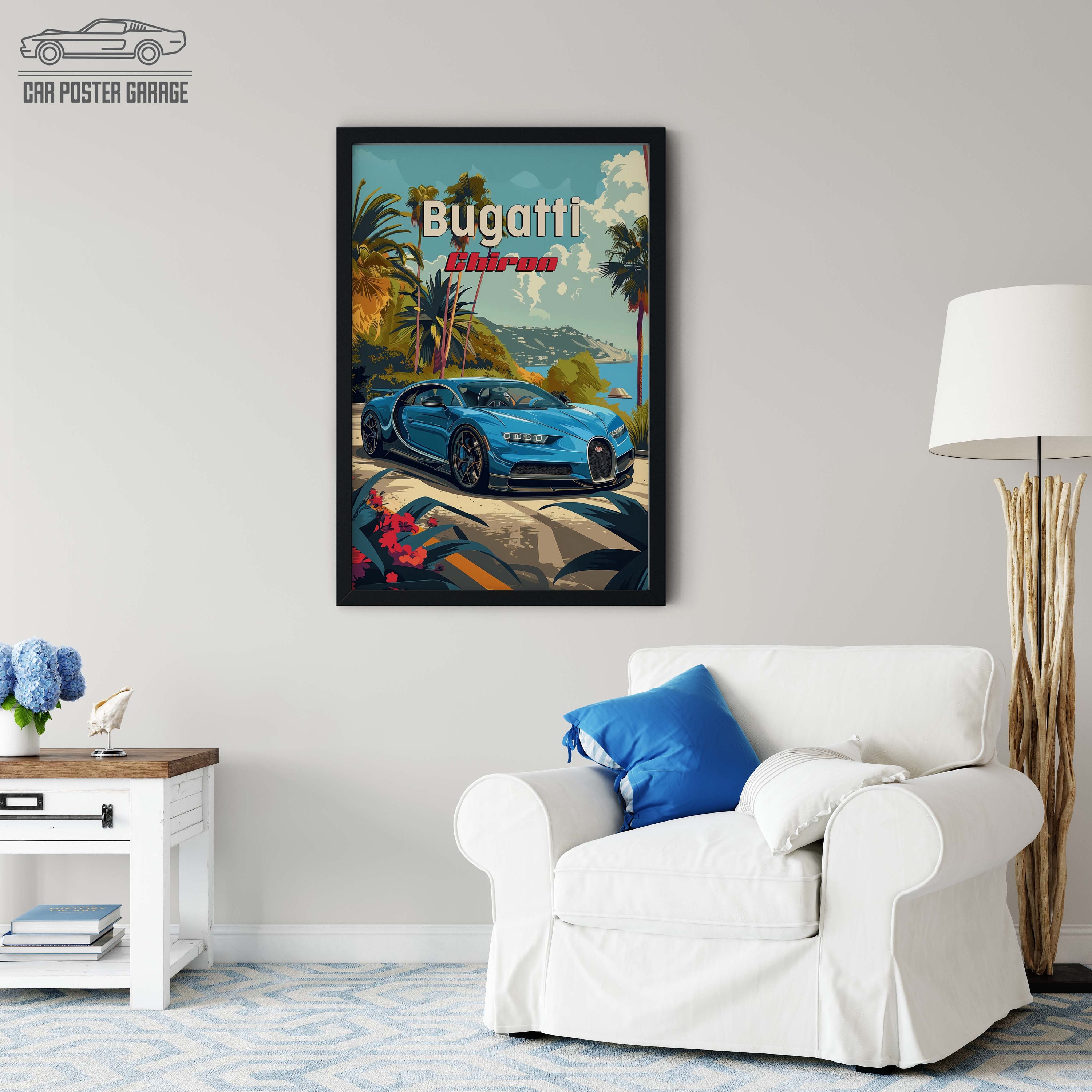 Bugatti Chiron, Framed Car Poster, Car Print, Car Guy Gift, Man Cave ...