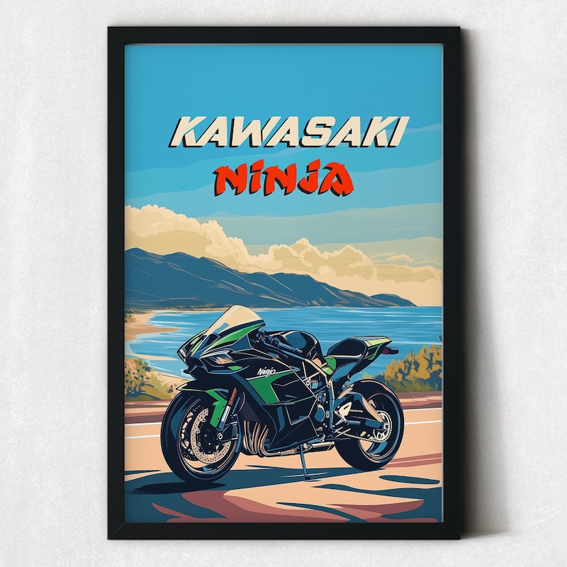Motorcycle Poster - Etsy