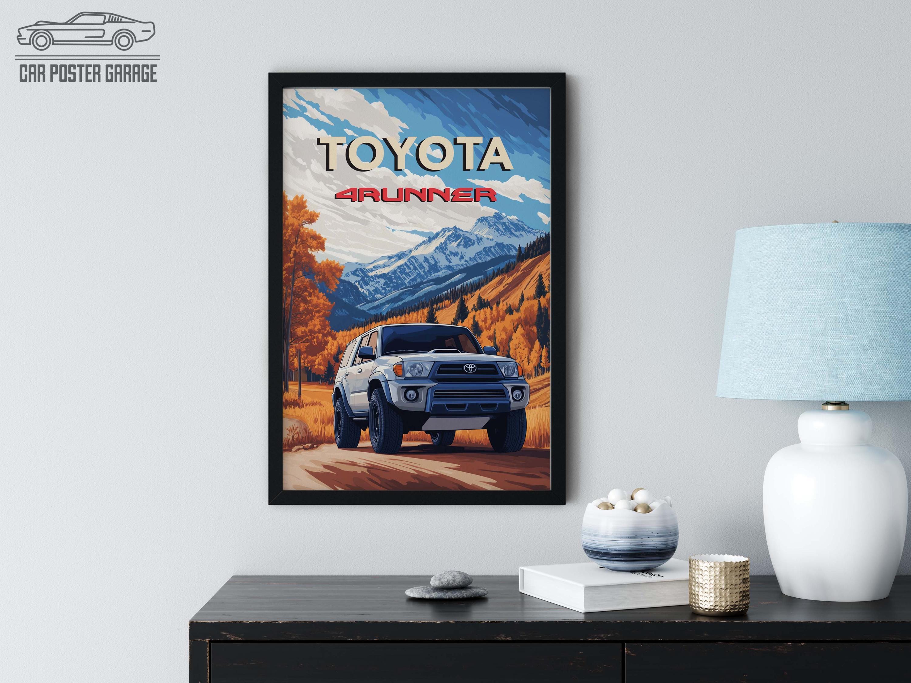 Toyota 4runner Framed Car Poster, Car Guy Gift, Automotive Wall Art ...