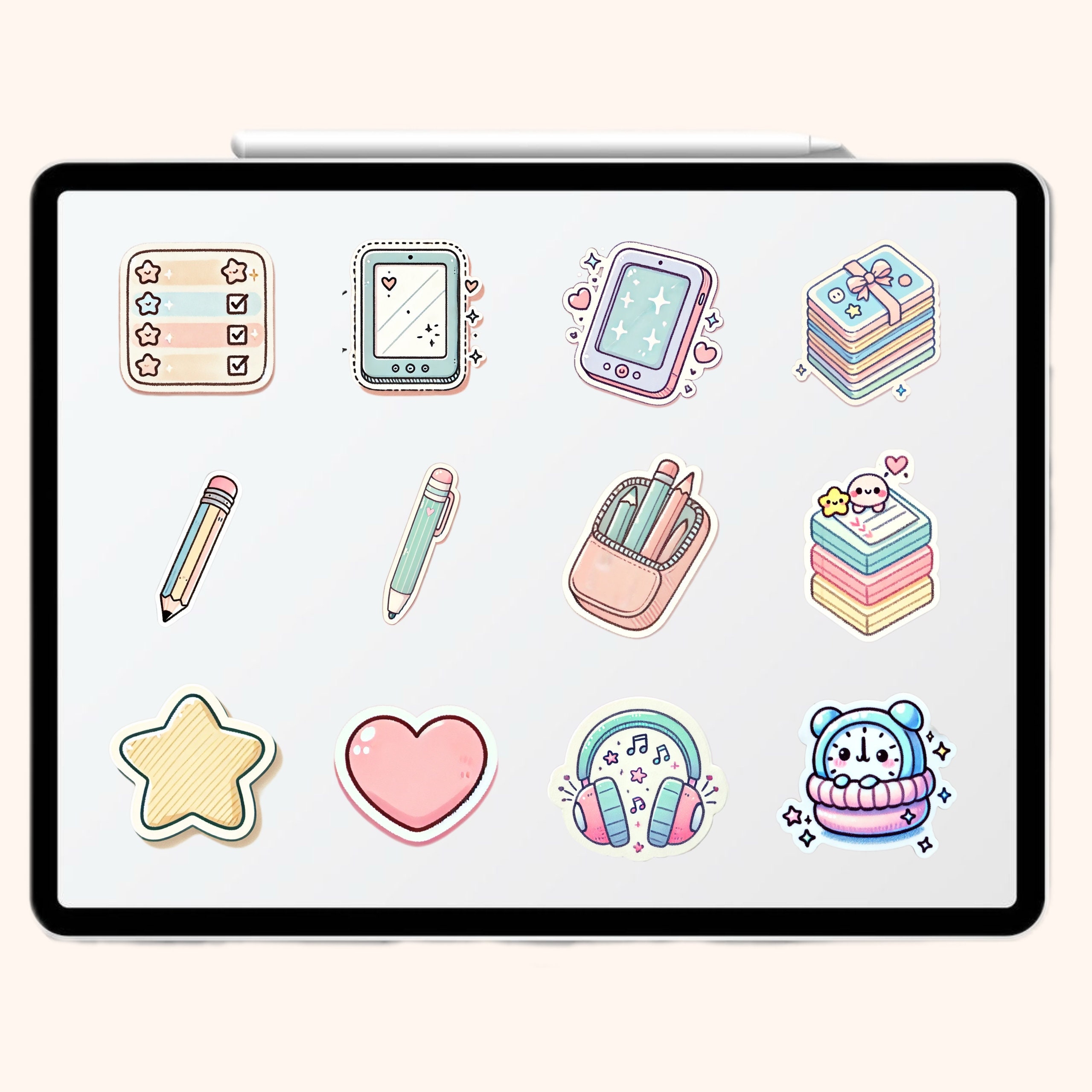 Digital Stickers for Study Time Goodnotes Digital Stickers Study ...
