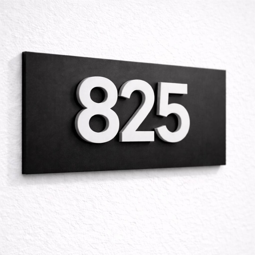 Modern House Number Plate SVG | CNC Laser Cut File (digital Download ...