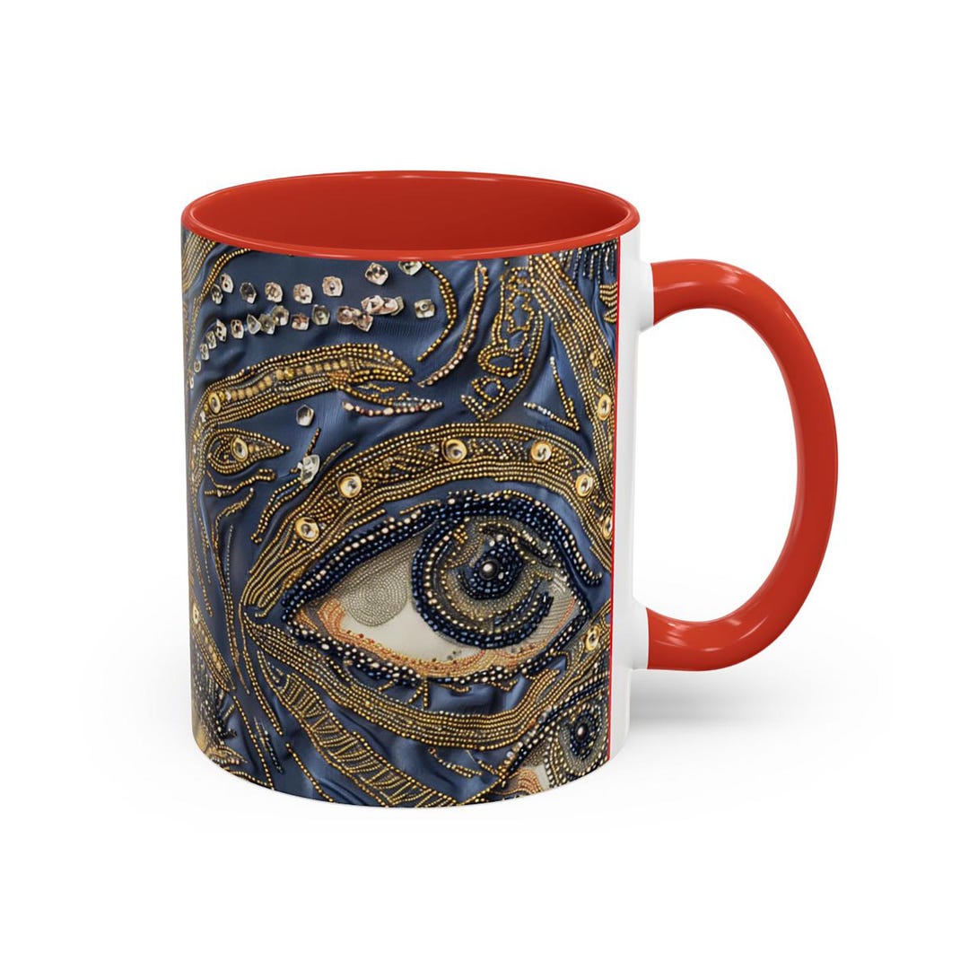 Mystical Eye Accent Coffee Mug, Artistic Mug for Coffee Lovers, Unique ...