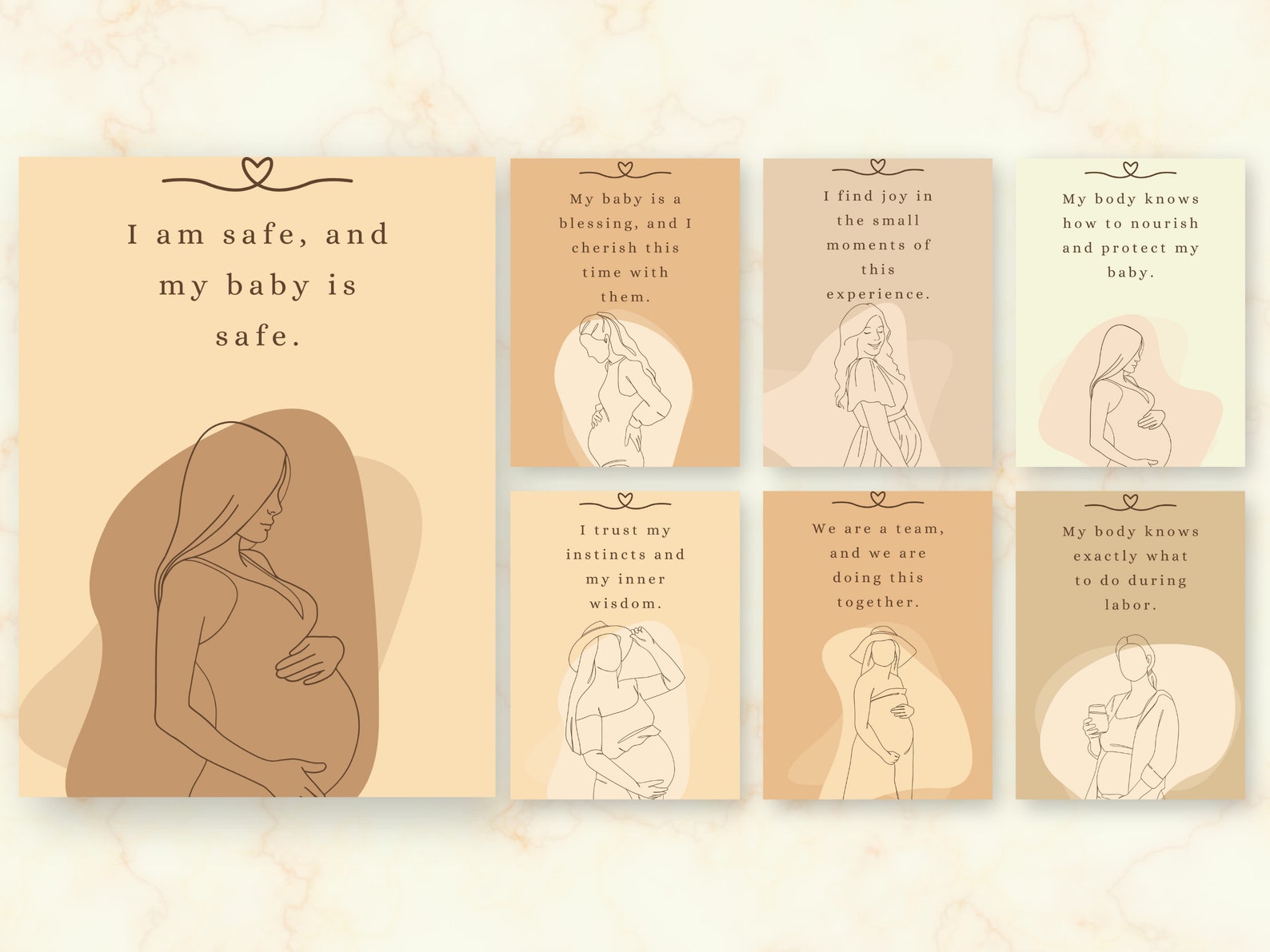 50 Pregnancy Affirmation Cards: Empowering Mom-to-be Gift (PDF) - Etsy